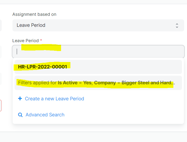 Leave Period under Bulk Leave Policy Assignment does not filter out ...