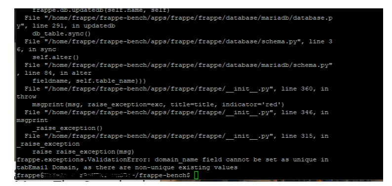 Duplicate Entry for key domain_name while updating to v12.1.6 · Issue #19235 · frappe/erpnext ...