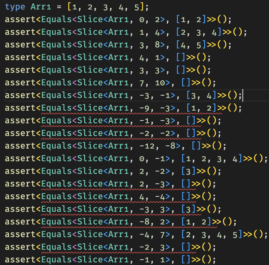 216 - Slice (one liner, worked on TS 4.3.2) · Issue #1757 · type-challenges/type-challenges · GitHub