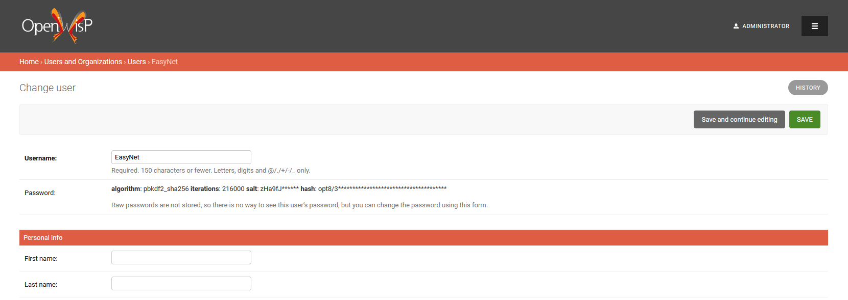 [ux] User edit: the password change link is not easy to spot · Issue #257 · openwisp/openwisp ...