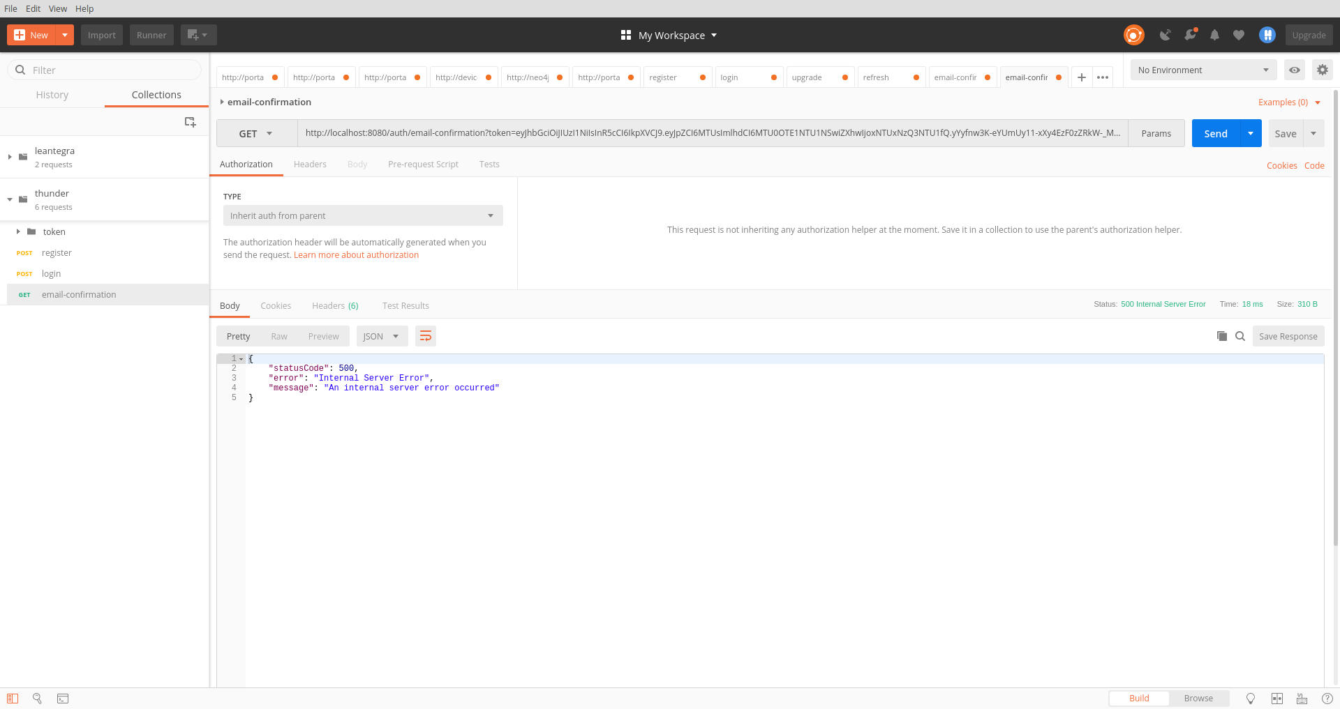 Invalid token error doesn't handled on email-confirmation · Issue #2740 · strapi/strapi · GitHub