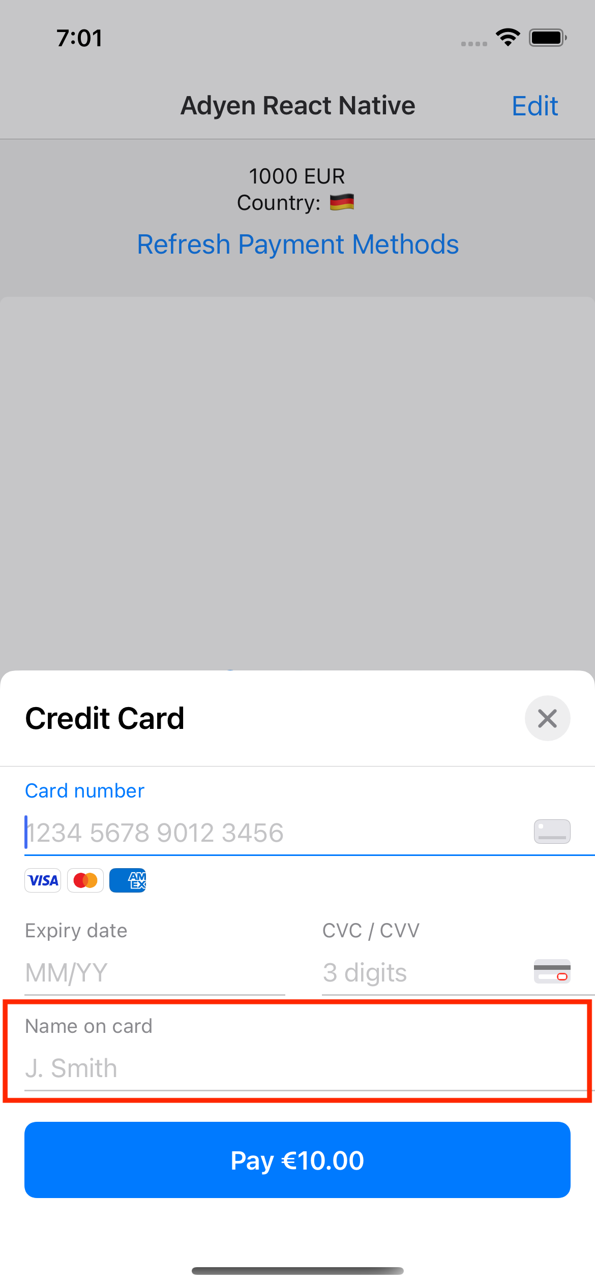 holderNameRequired not working. · Issue #11 · Adyen/adyen-react-native · GitHub