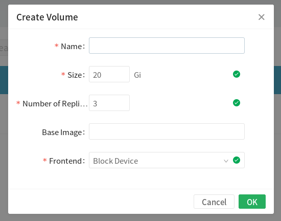 UI - Setting snapshot/backup configuration when creating a volume · Issue #505 · longhorn ...