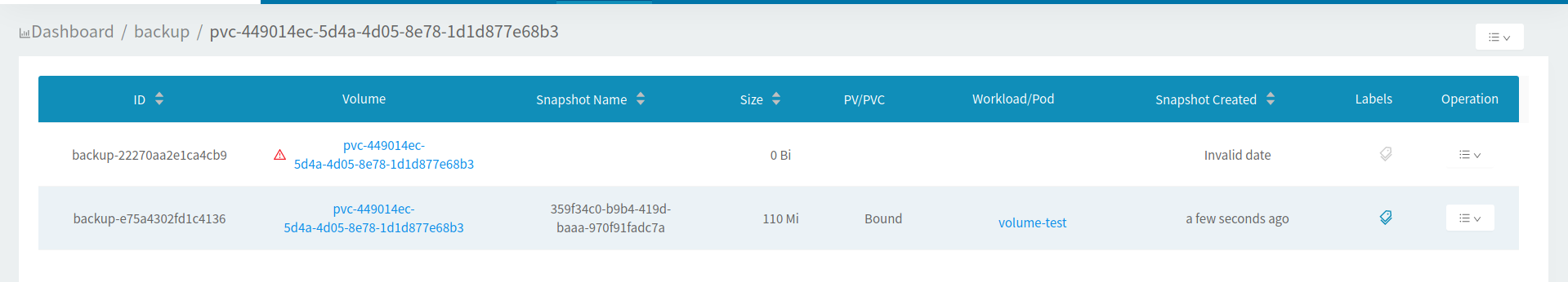 [BUG] User is not able to delete a corrupted volume backup on Longhorn UI · Issue #1213 ...