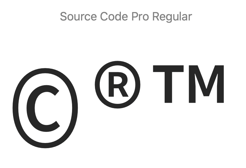 Registered sign at superscript position · Issue #679 · be5invis/Iosevka ...