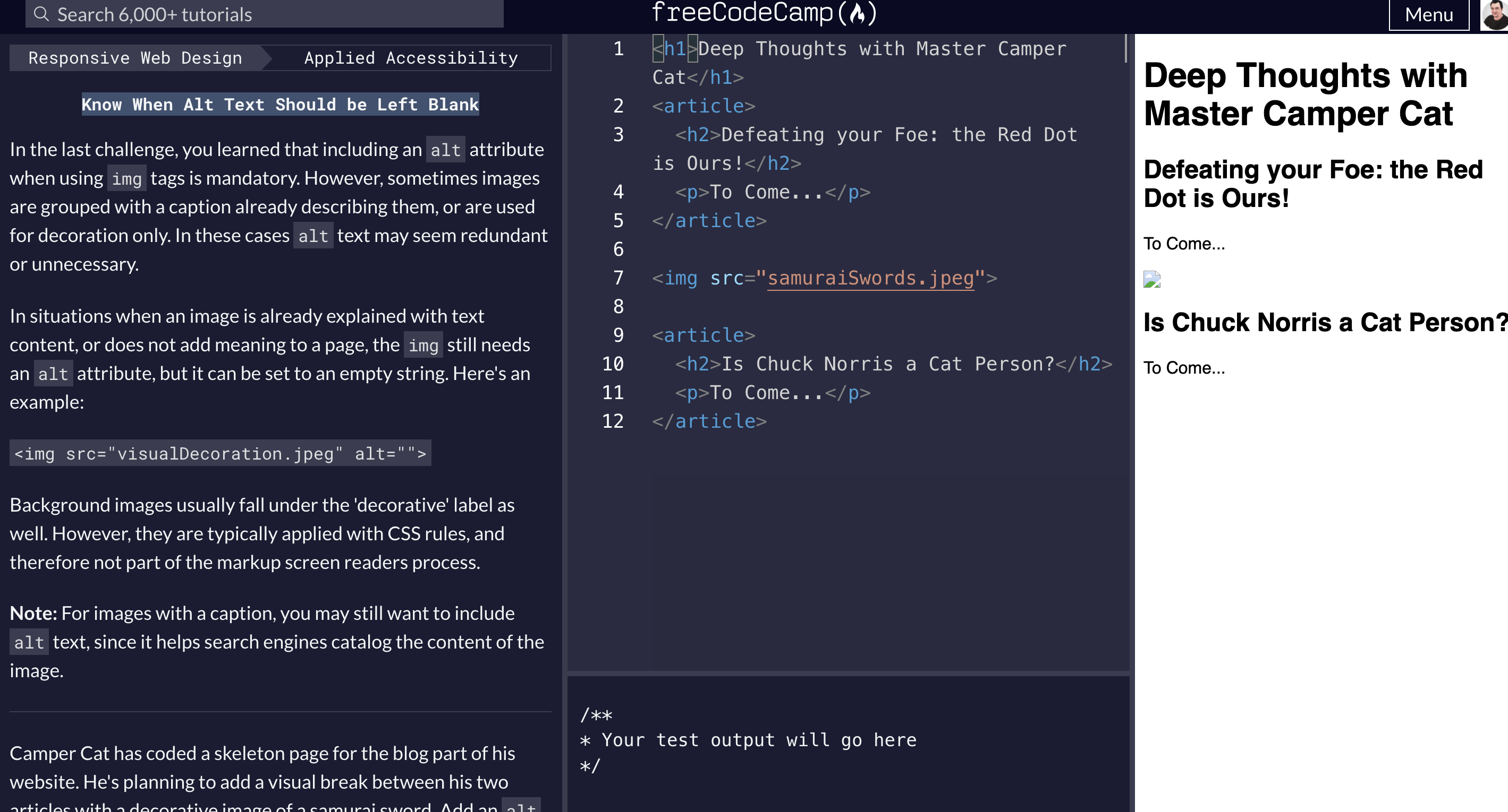 No image at coding challenge "Know When Alt Text Should be Left Blank" · Issue #41131 ...