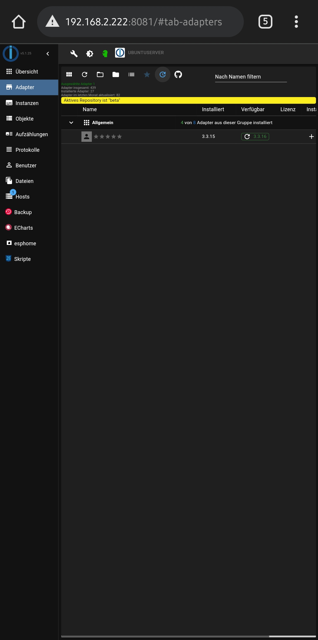 js-controller erscheint im Adapter menü · Issue #1155 · ioBroker/ioBroker.admin · GitHub