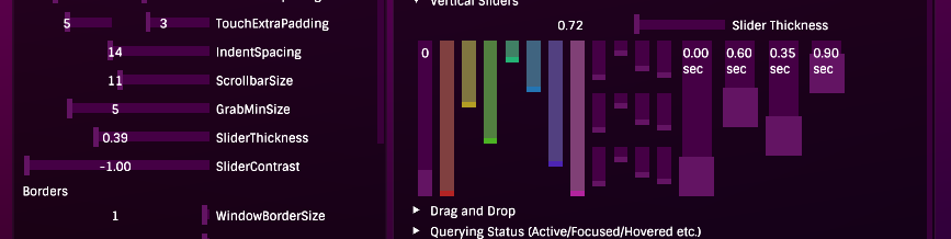 imgui Slider Size and Progress Contrast