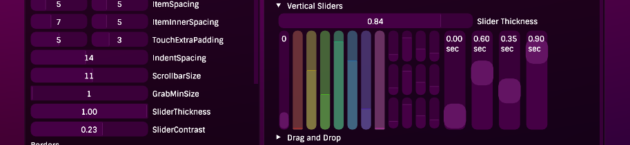 imgui Slider Size and Progress Contrast