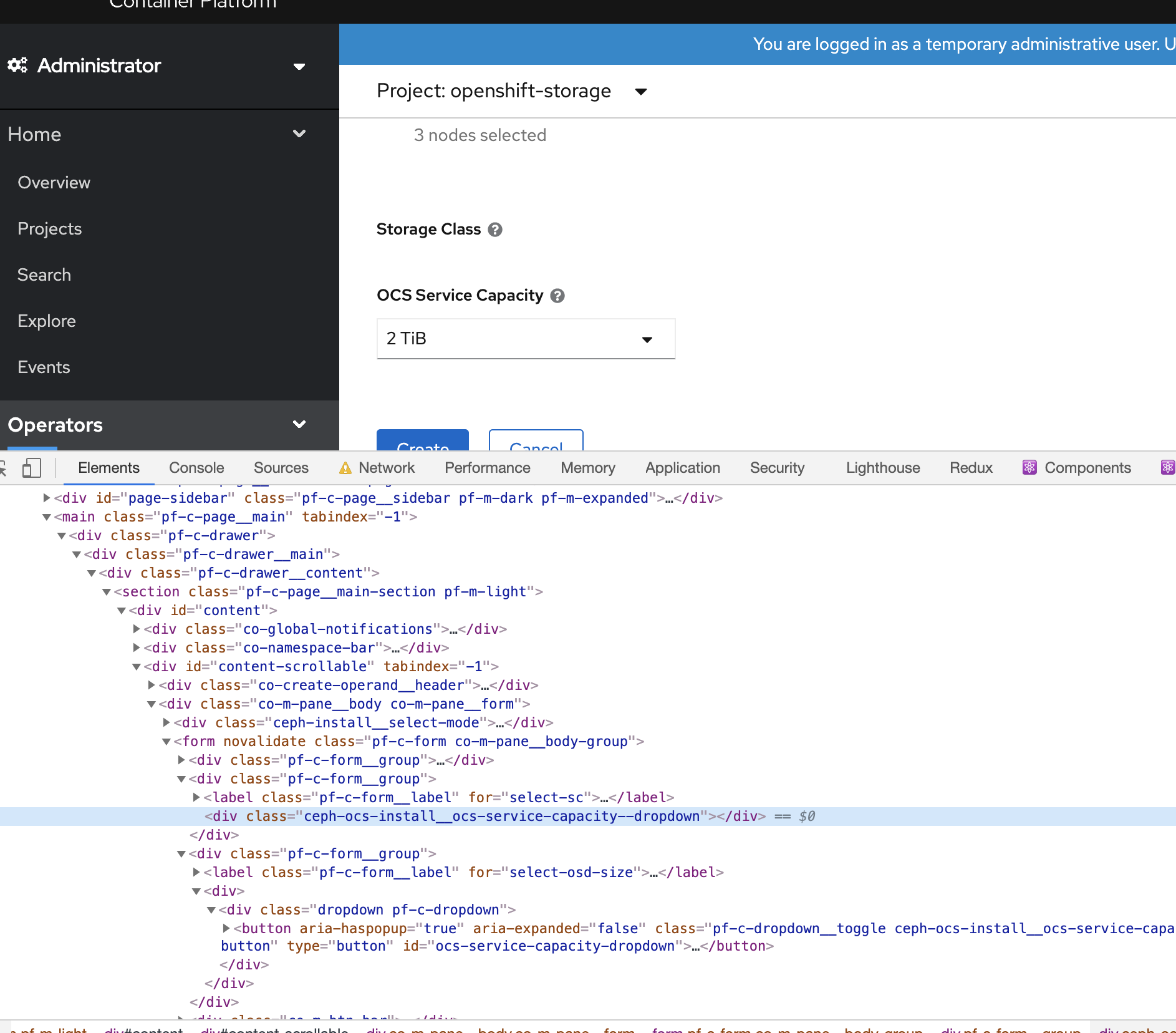 ocp4.5.1 UI: Fail to render storageclass select dropdown · Issue #869 · red-hat-storage/ocs ...