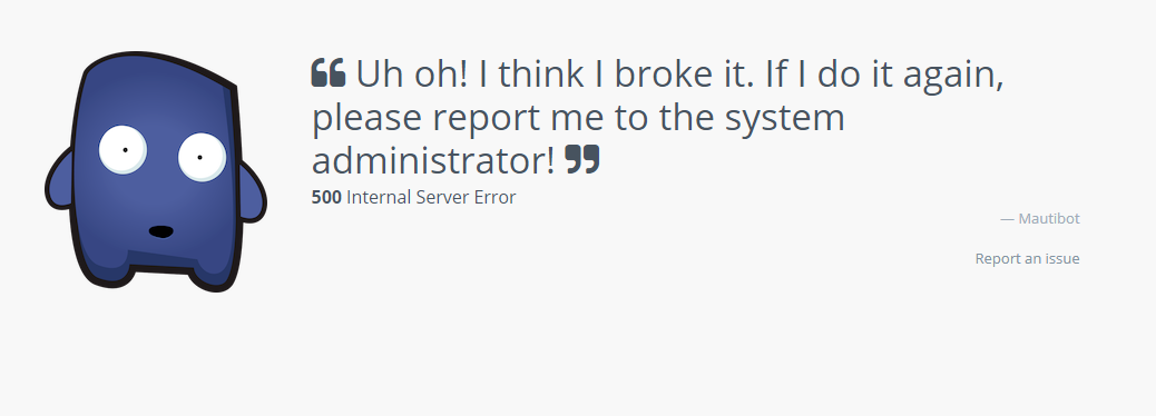 Uh oh! I think I broke it. If I do it again, please report me to the ...