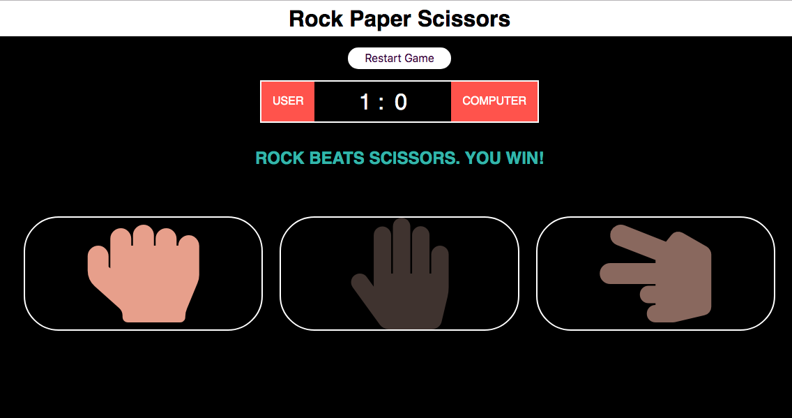 GitHub - FarahMint/rock-paper-scissors: HTML5 - CSS3 - javaScript / ES6- without library to ...
