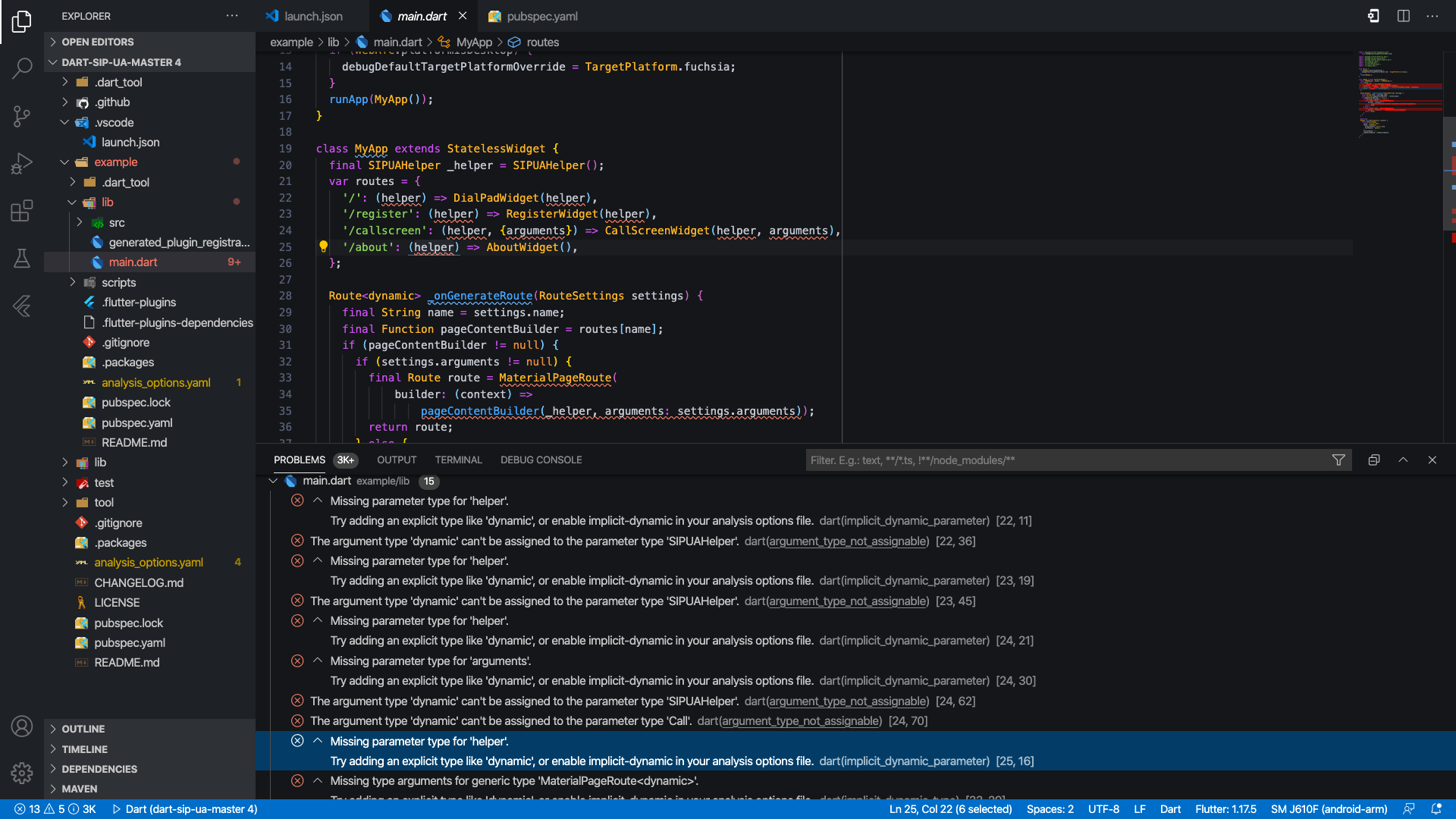 Missing Parameter Type Of Helper · Issue 108 · Flutter Webrtc Dart Sip Ua · Github
