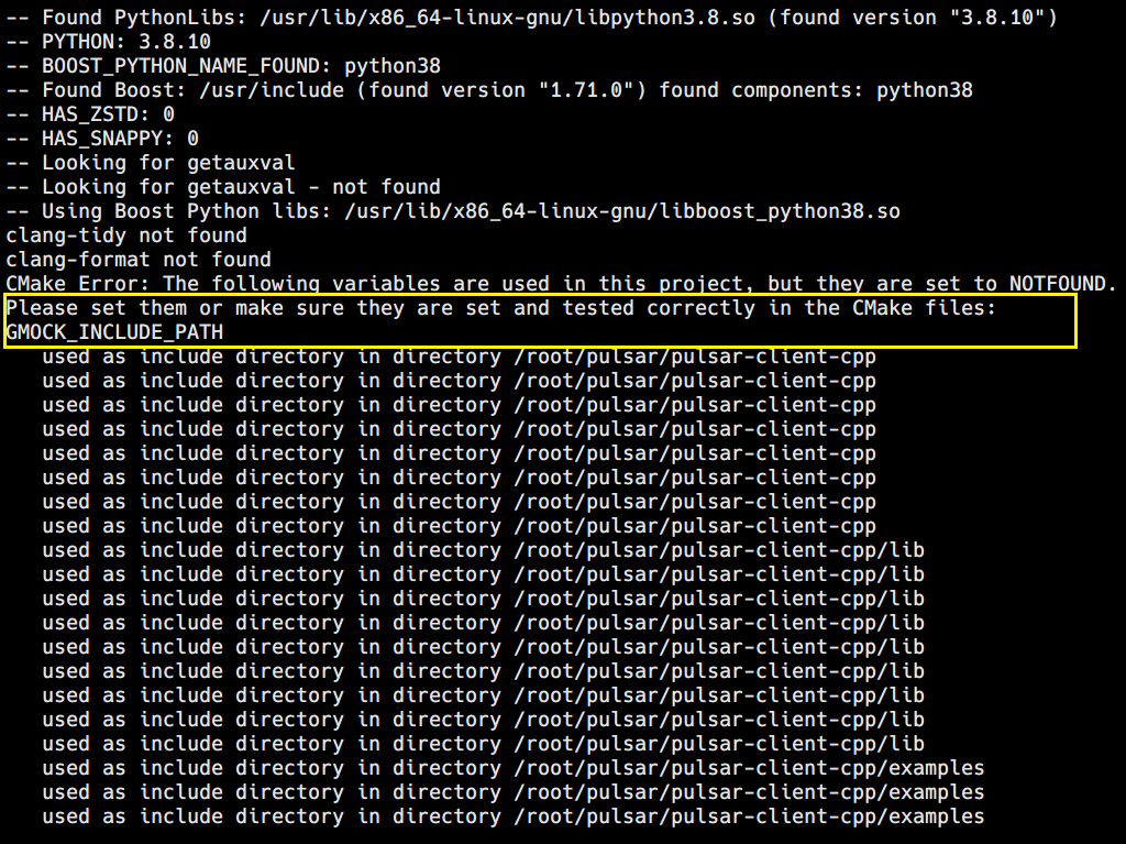 Compiling Pulsar Client Cpp On Ubuntu Server 20 04 Did Not Work As