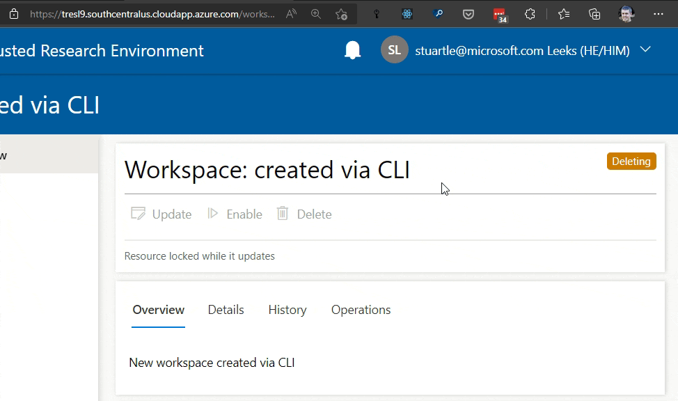 Workspace status temporarily incorrect · Issue #2104 · microsoft/AzureTRE · GitHub
