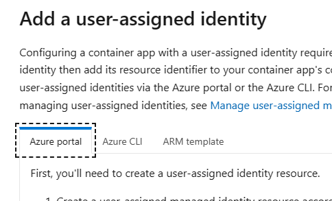 Feature Request: Add bicep docs for managed identity · Issue #828 · microsoft/azure-container ...