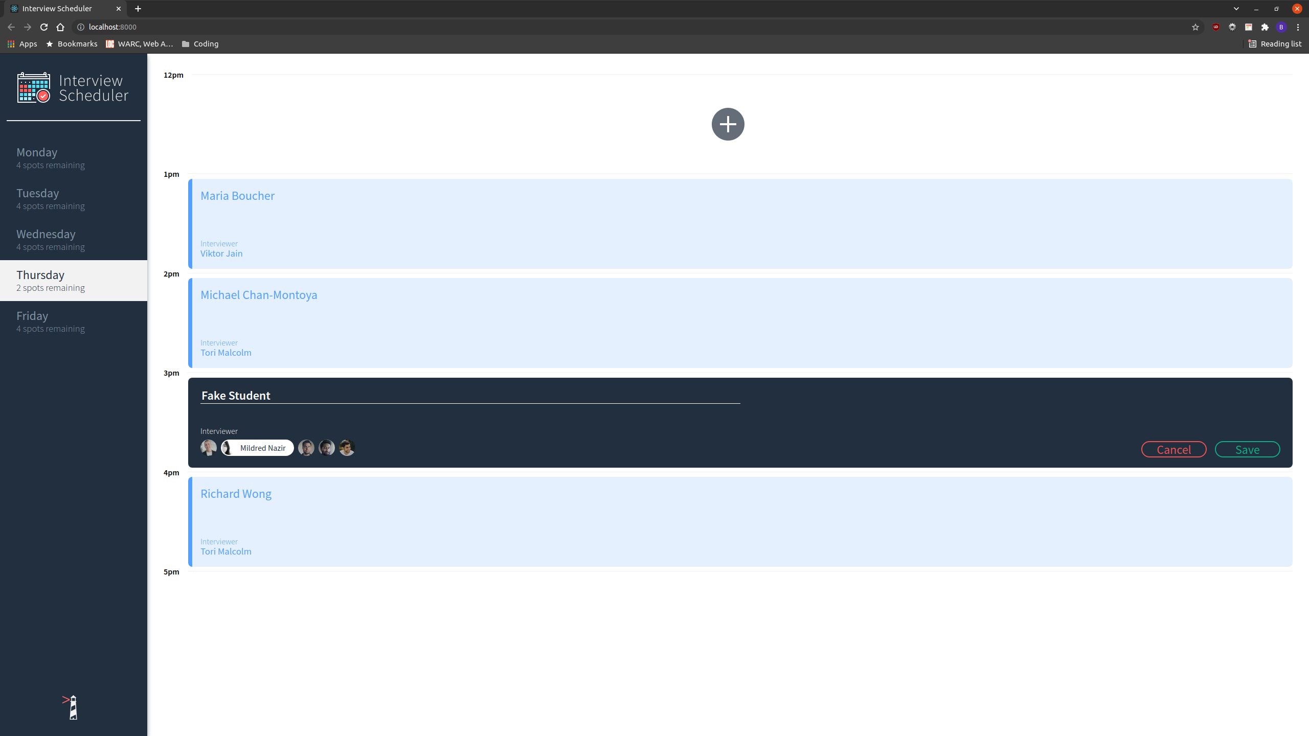 GitHub - bilykb/scheduler: A project while studying at LHL