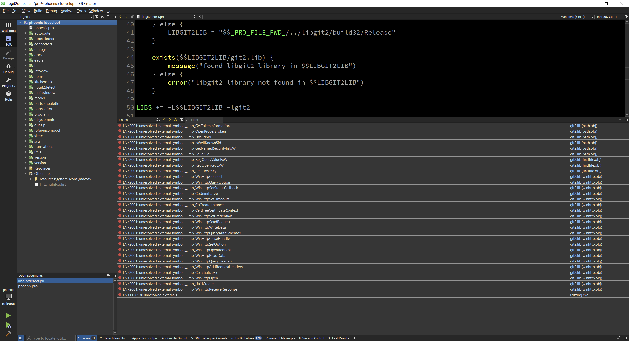 Linkage error when building with vs2019 · Issue #3914 · fritzing/fritzing-app · GitHub