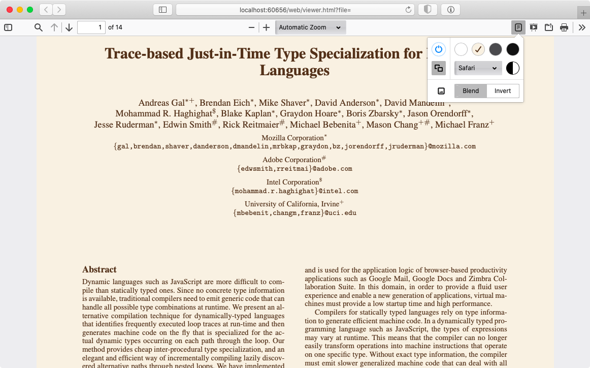 Unable to change the text and background colors. · Issue #2071 · mozilla/pdf.js · GitHub