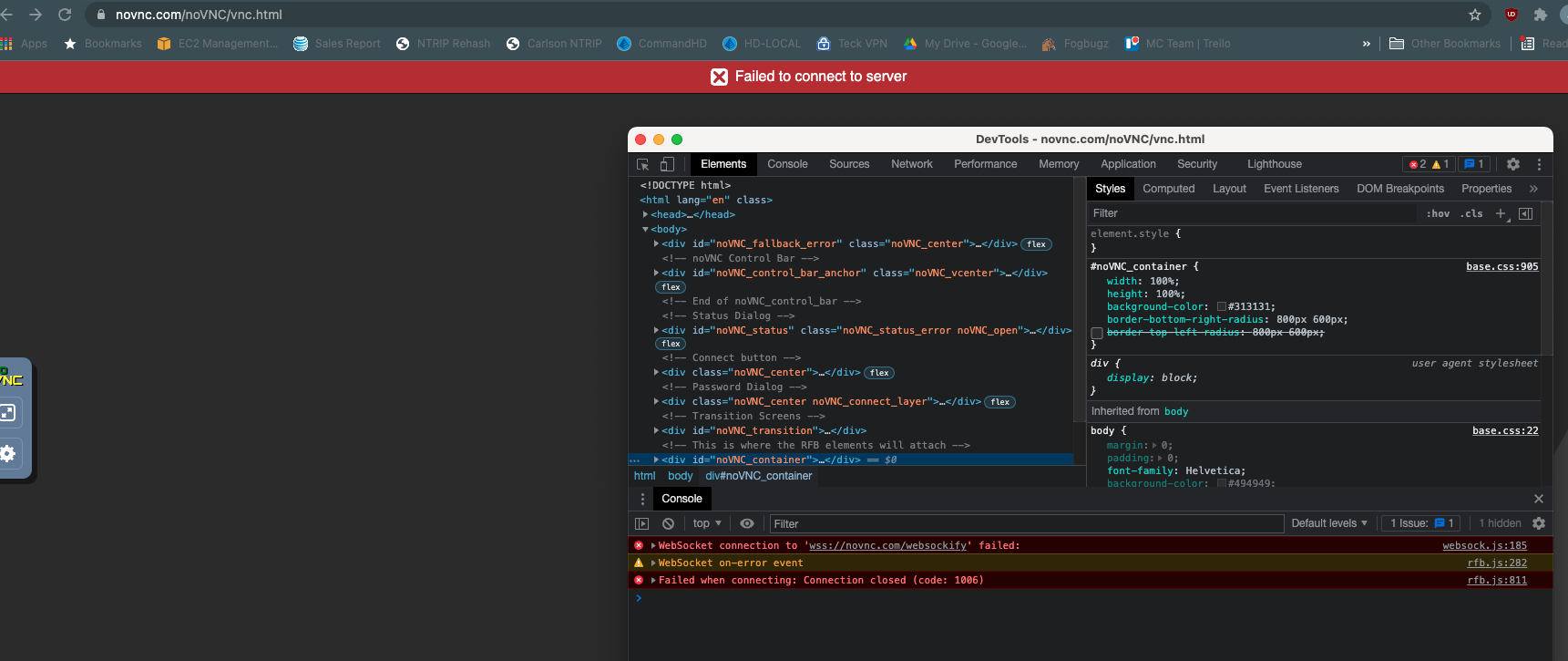 Demo Broken On Mac · Issue 1588 · Novnc Novnc · Github