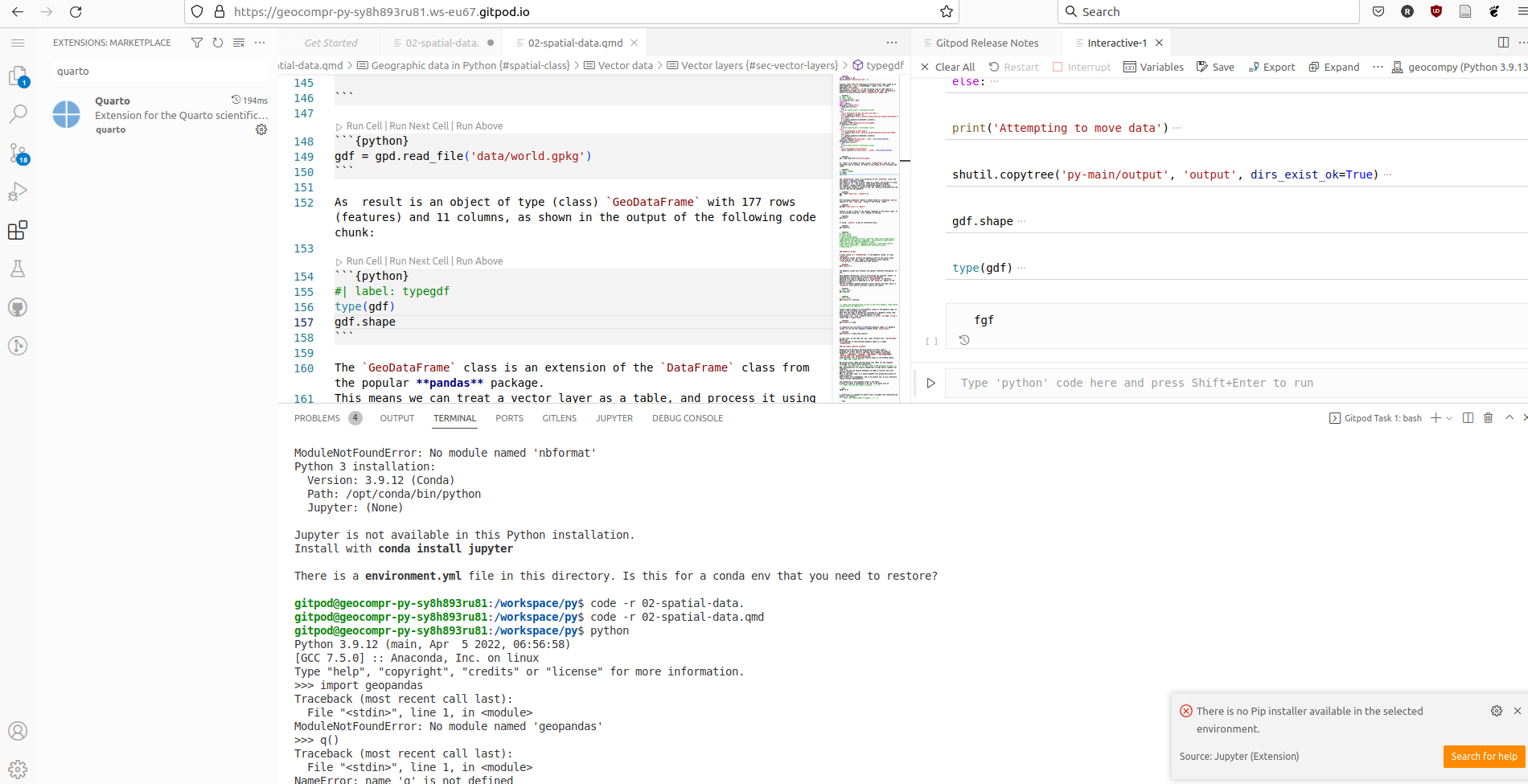 Add GitPod · Issue #64 · geocompx/geocompy · GitHub
