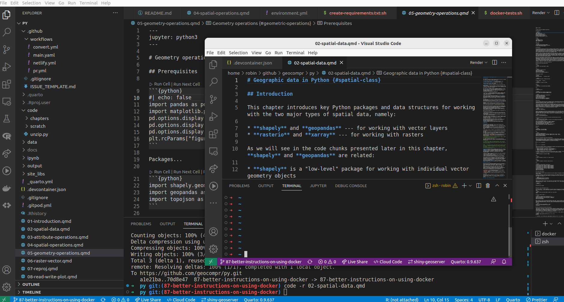 Better instructions on using Docker · Issue #87 · geocompx/geocompy · GitHub