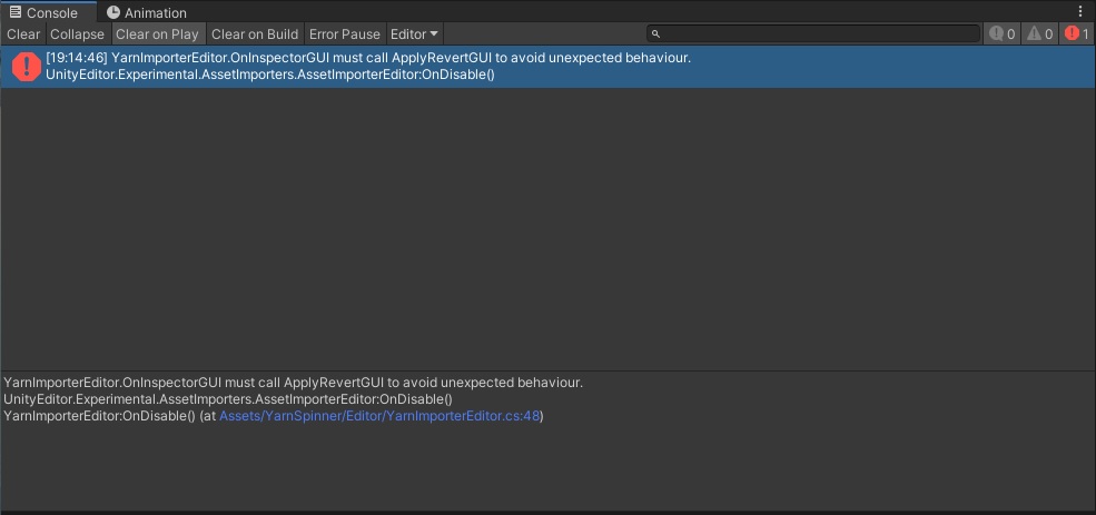 Yarn Importer error with Unity (v2019.4.8f1) · Issue #31 · YarnSpinnerTool/YarnSpinner-Unity ...