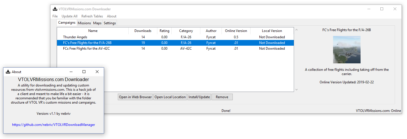 GitHub - nebriv/VTOLVRDownloadManager: A python based (TkInter) client used to download and ...
