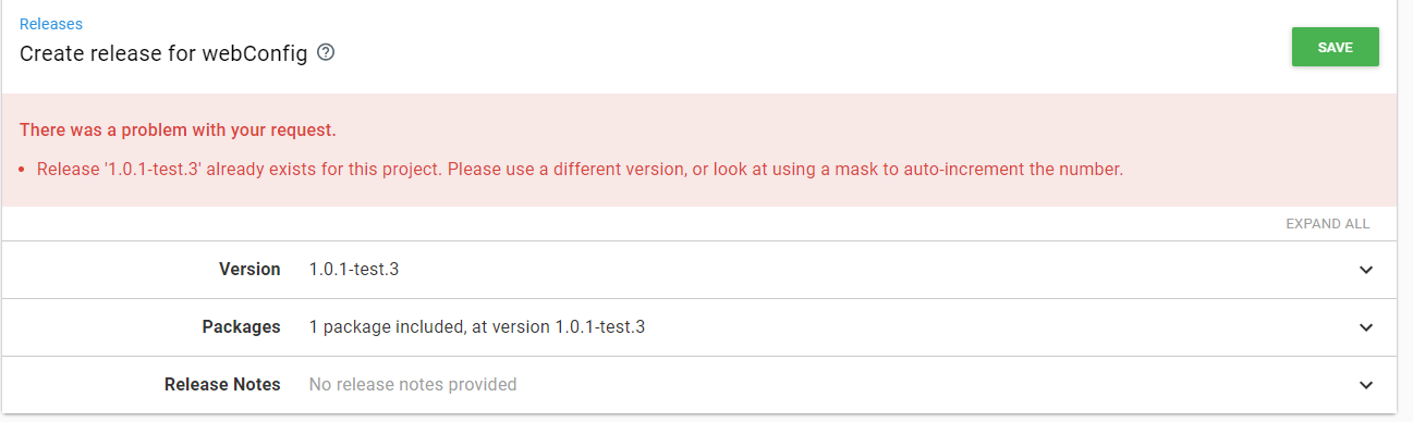 Release creation odd behaviour when using pre-ReleaseTag.Incremental version and package version ...