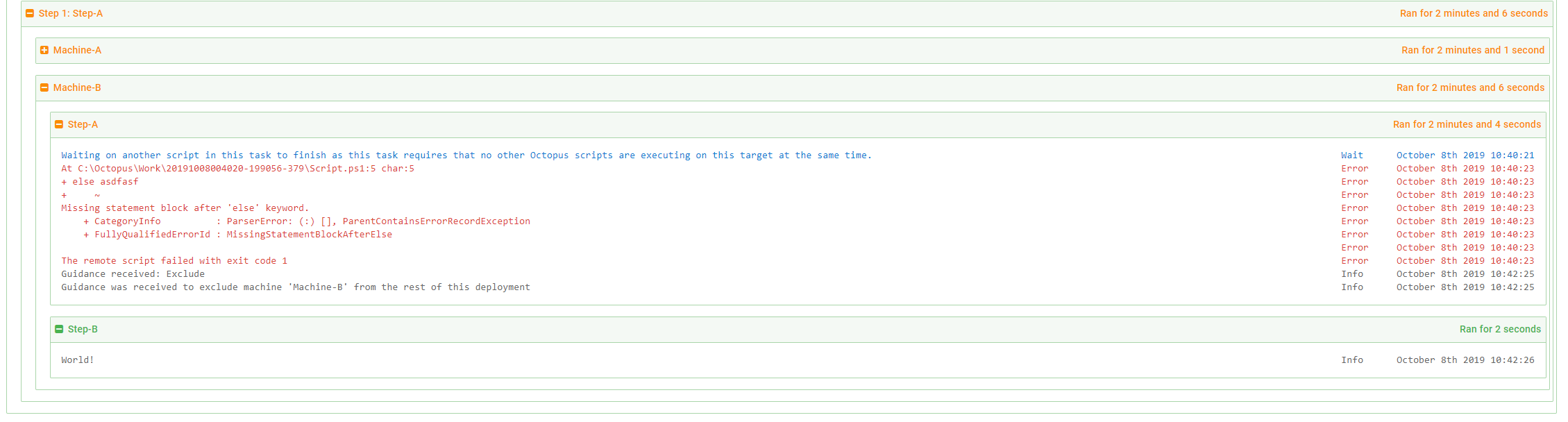 Exclude Machine from Deployment option is not working on Guided Failure inside a Rolling ...