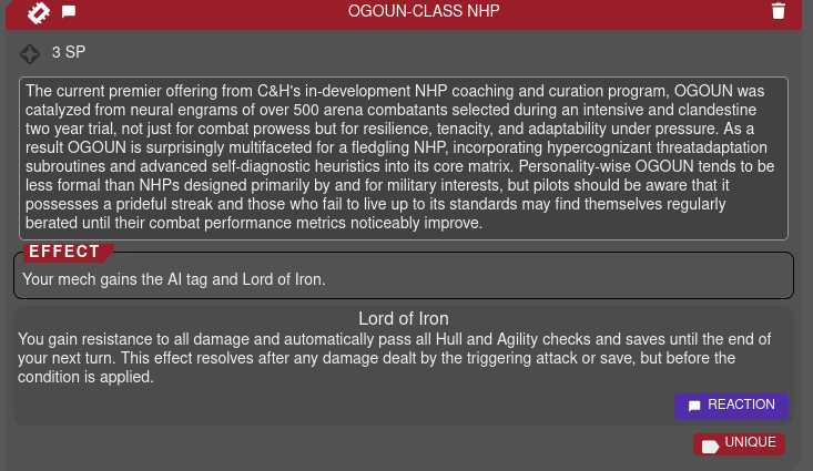 [BUG] Reaction triggers aren't displayed. · Issue #255 · Eranziel/foundryvtt-lancer · GitHub