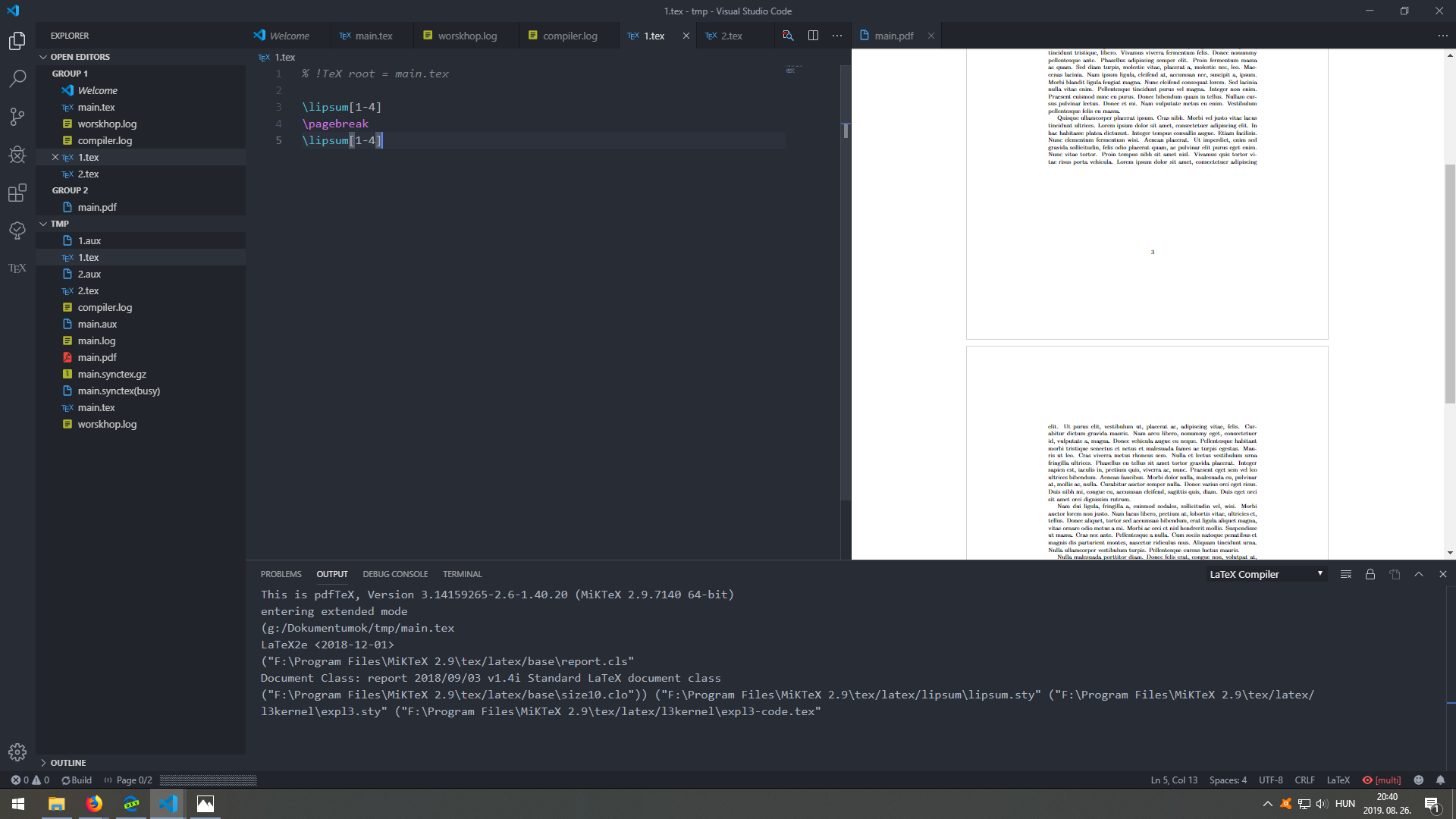 Longer progress bar than intended when compiling · Issue #1644 · James-Yu/LaTeX-Workshop · GitHub