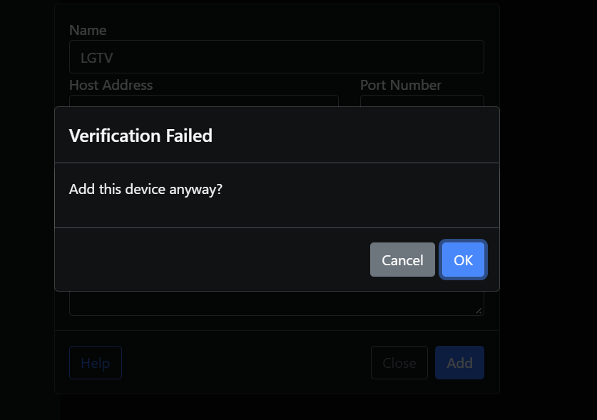 "Verification Failed" after correct details entered · Issue #12 · webosbrew/dev-manager-desktop ...