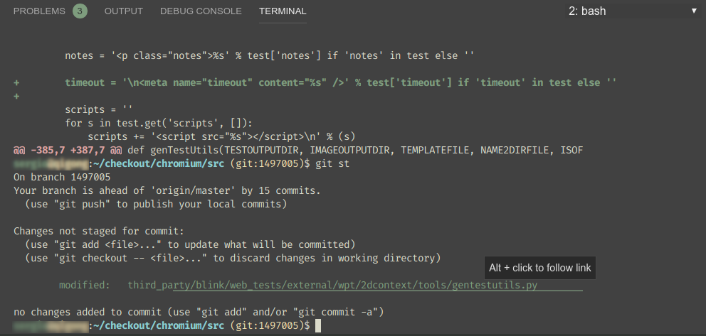 Broken Underlines For Git Status Output · Issue 70907 · Microsoft