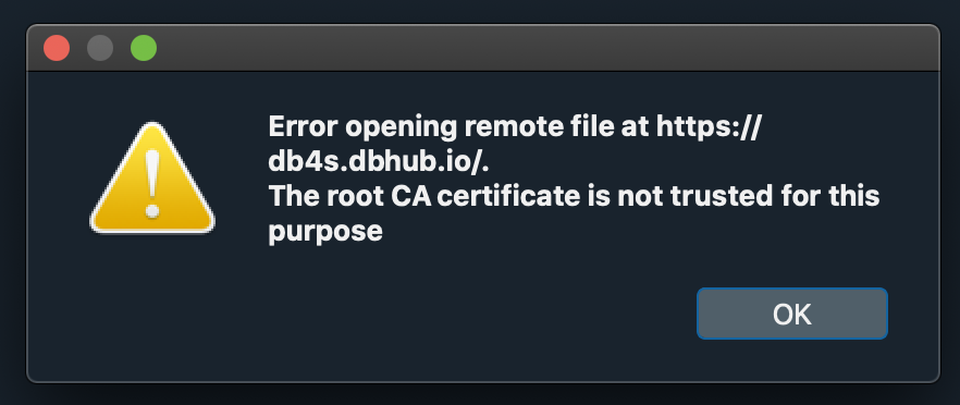 The root CA is not trusted... · Issue #2482 · sqlitebrowser/sqlitebrowser · GitHub
