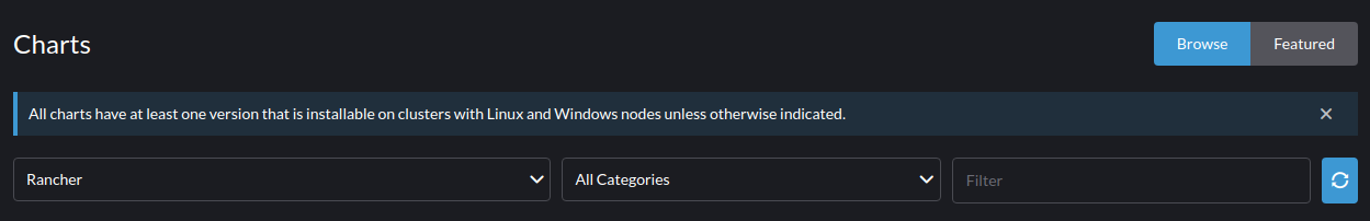 Browsefeatured Toggle On The Charts Page · Issue 7121 · Rancherdashboard · Github