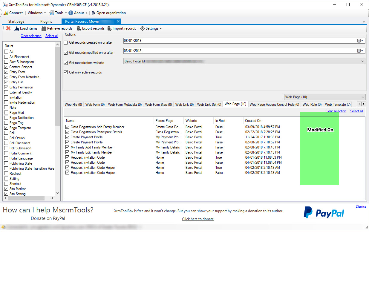 Web Pages records are not getting imported · Issue #3 · MscrmTools/MscrmTools.PortalRecordsMover ...