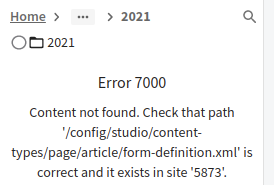 [studio-ui] Sidebar fails when content type folder does not match content type name in ...