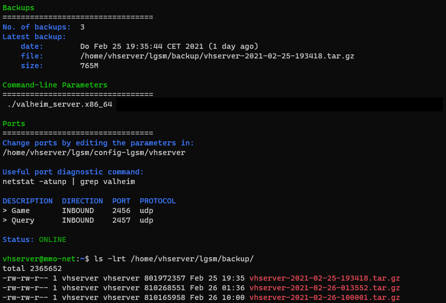 Details Command Not Showing Accurate Backups Information · Issue #3307 · GameServerManagers ...