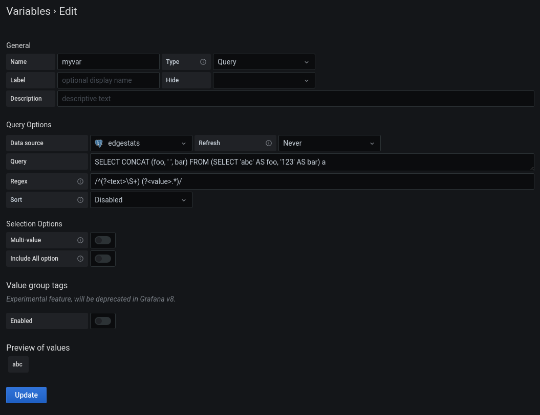 Allow custom mapping of template variable value -> display text · Issue #1032 · grafana/grafana ...