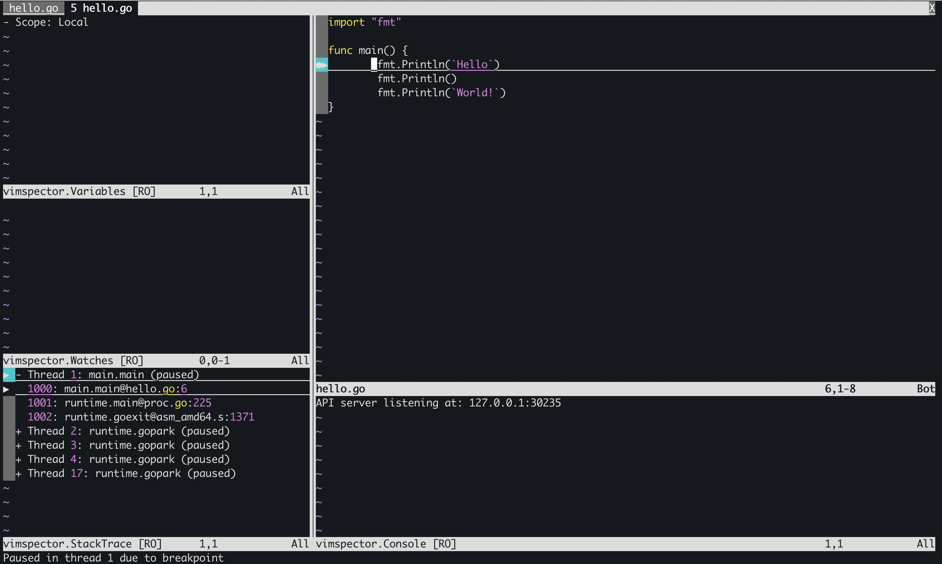 Failed to set breakpoint when using symlinks · Issue #408 · puremourning/vimspector · GitHub