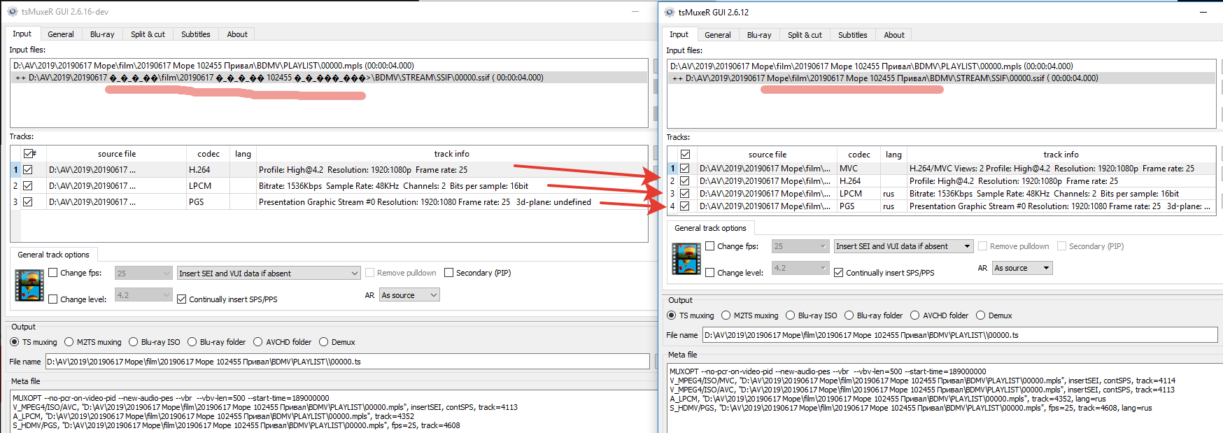 tsMuxeR version after git-7740bd5@Win10 64bit wrong detect mvc stream in mpls · Issue #209 ...