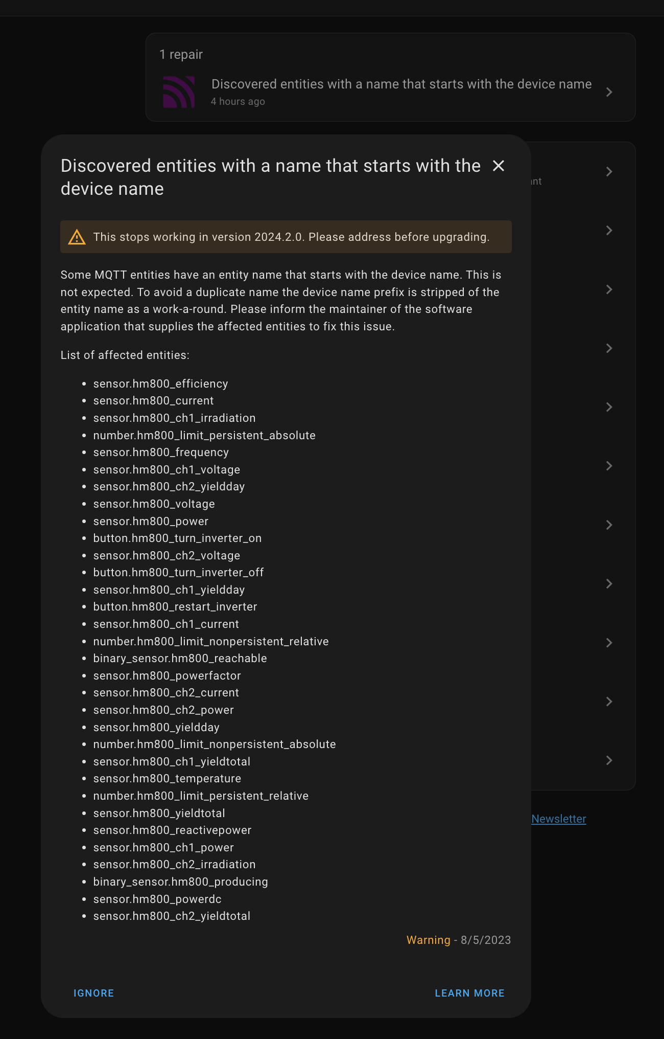 Bug: MQTT entity name starts with the device name in your config - HA 2023.8 · Issue #337 ...