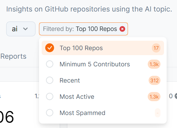 Bug Top 100 Repos Doesnt Show 100 Repos · Issue 2177 · Open Saucedapp · Github