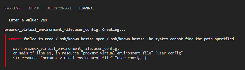 Provider fails on Windows · Issue #255 · bpg/terraform-provider-proxmox · GitHub