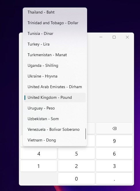 USD is missing from the currency drop down menu · Issue #2008 · microsoft/calculator · GitHub