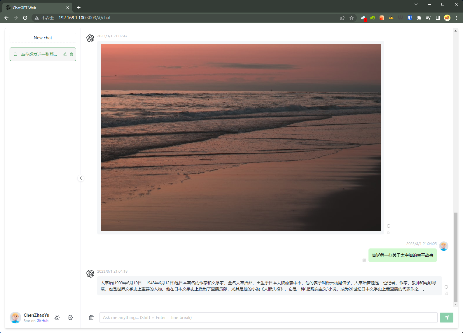 一点小小的使用体验建议 · Issue #179 · Chanzhaoyu/chatgpt-web · GitHub