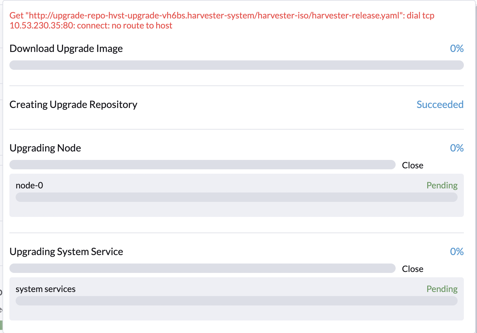 [BUG] Upgrade failed with "no route to host" error while retrieving repo info · Issue #3550 ...