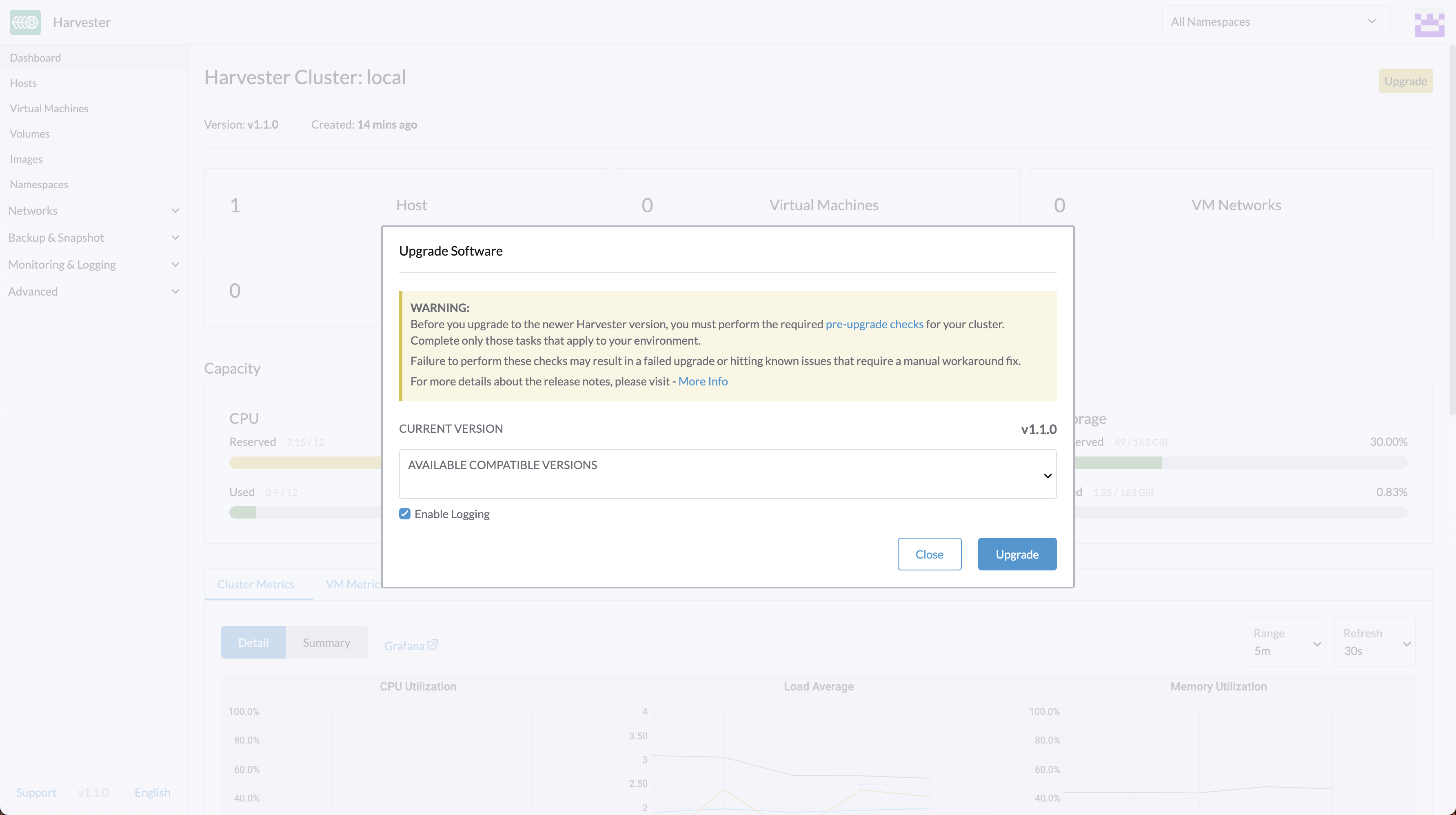 [ENHANCEMENT] UI shouldn't present "Enable Logging" checkbox before v1.1.2 · Issue #3656 ...