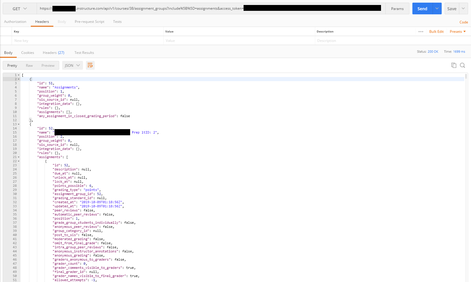 Assignment groups requested with include[]=assignments fails to include assignments · Issue ...
